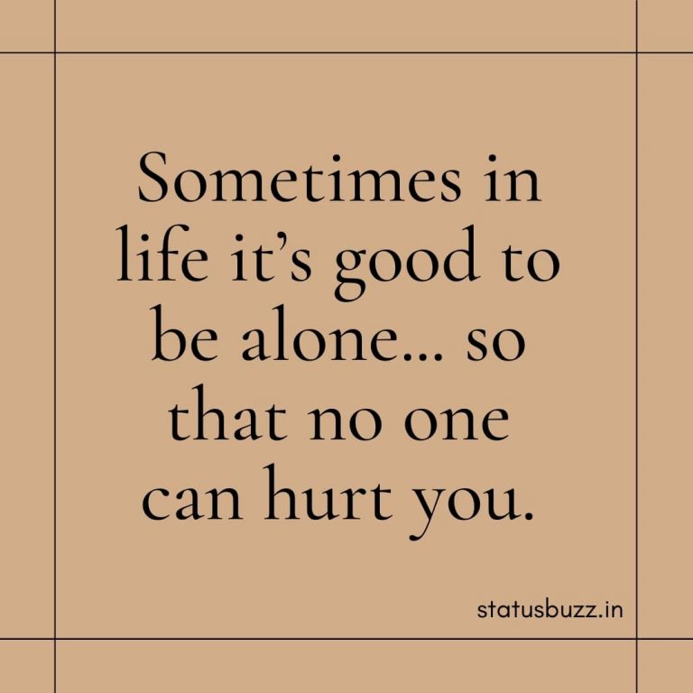 60+ Best Alone Status in English & Hindi - StatusBuzz