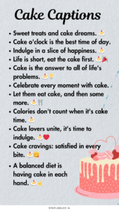130+ Cake Captions And Quotes For Instagram | StatusBuzz