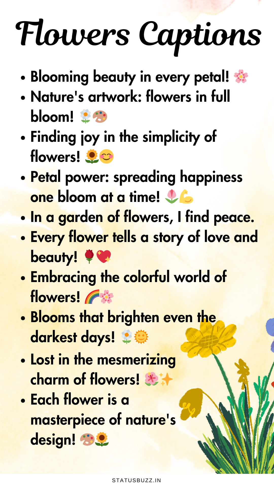85+ Best Quotes & Caption For Flowers Photo | StatusBuzz