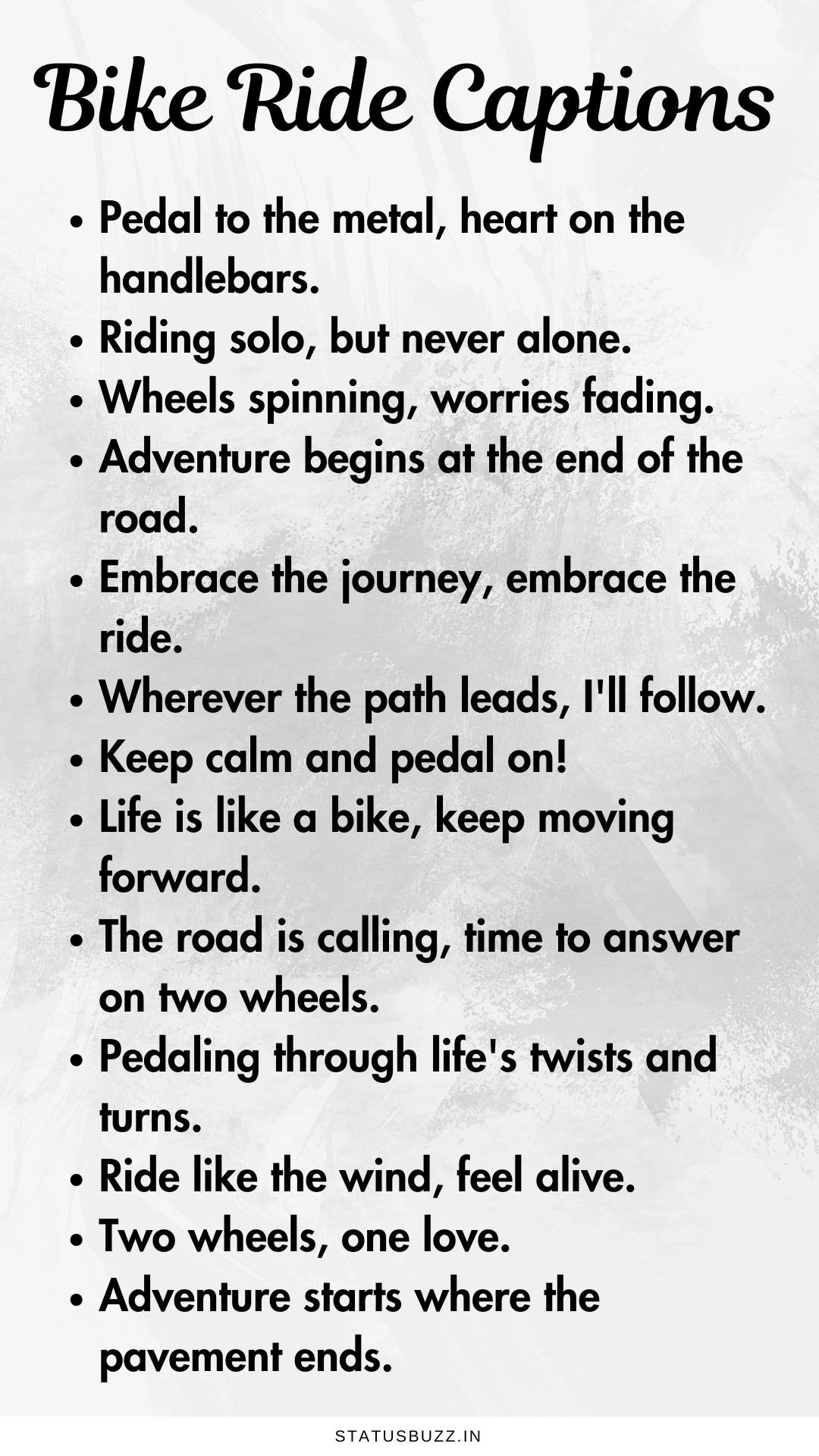 120+ Bike Ride Captions For Instagram | StatusBuzz