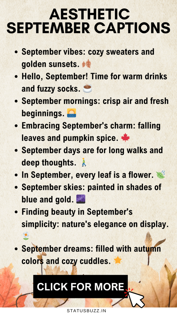 85+ Welcome September Quotes & Captions - StatusBuzz