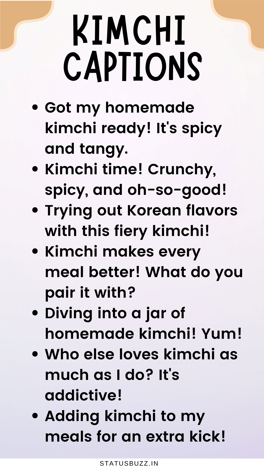 50+ Kimchi Captions For Instagram - StatusBuzz