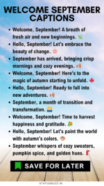 85+ Welcome September Quotes & Captions - StatusBuzz