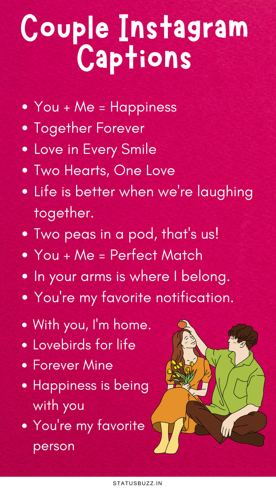 200 Couple Captions For Instagram - StatusBuzz