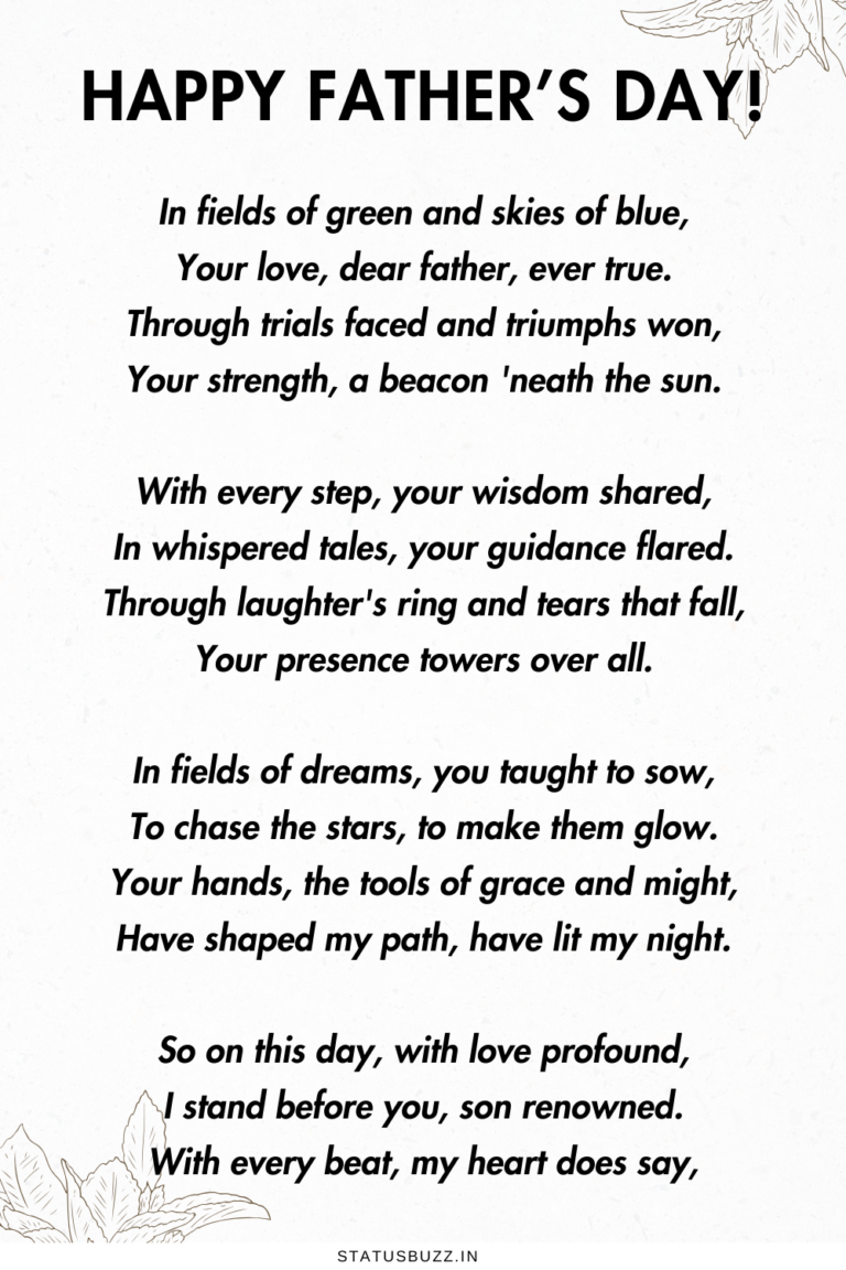 35+ Father’s Day Poems to Honor Dads - StatusBuzz