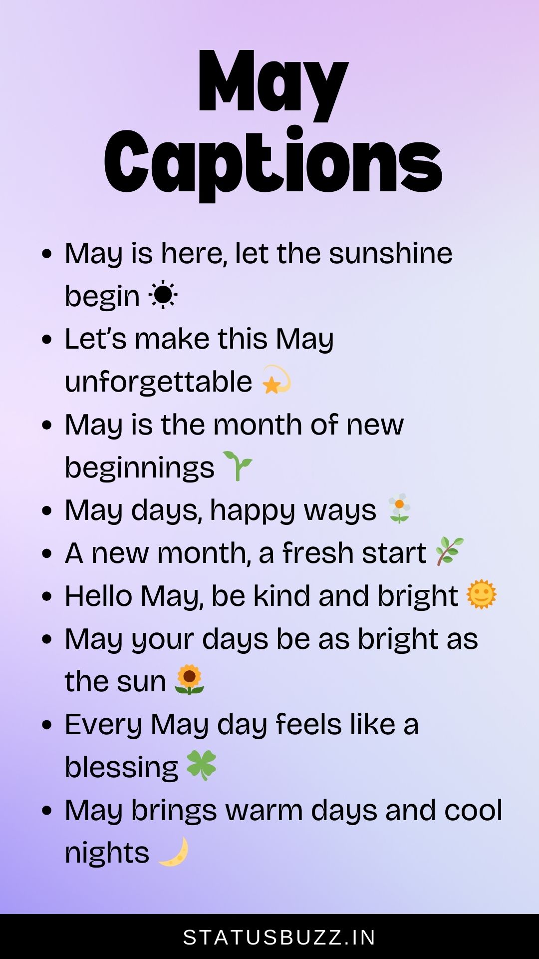 140+ Hello May Captions & Quotes For Instagram - StatusBuzz