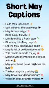 140+ Hello May Captions & Quotes For Instagram - StatusBuzz