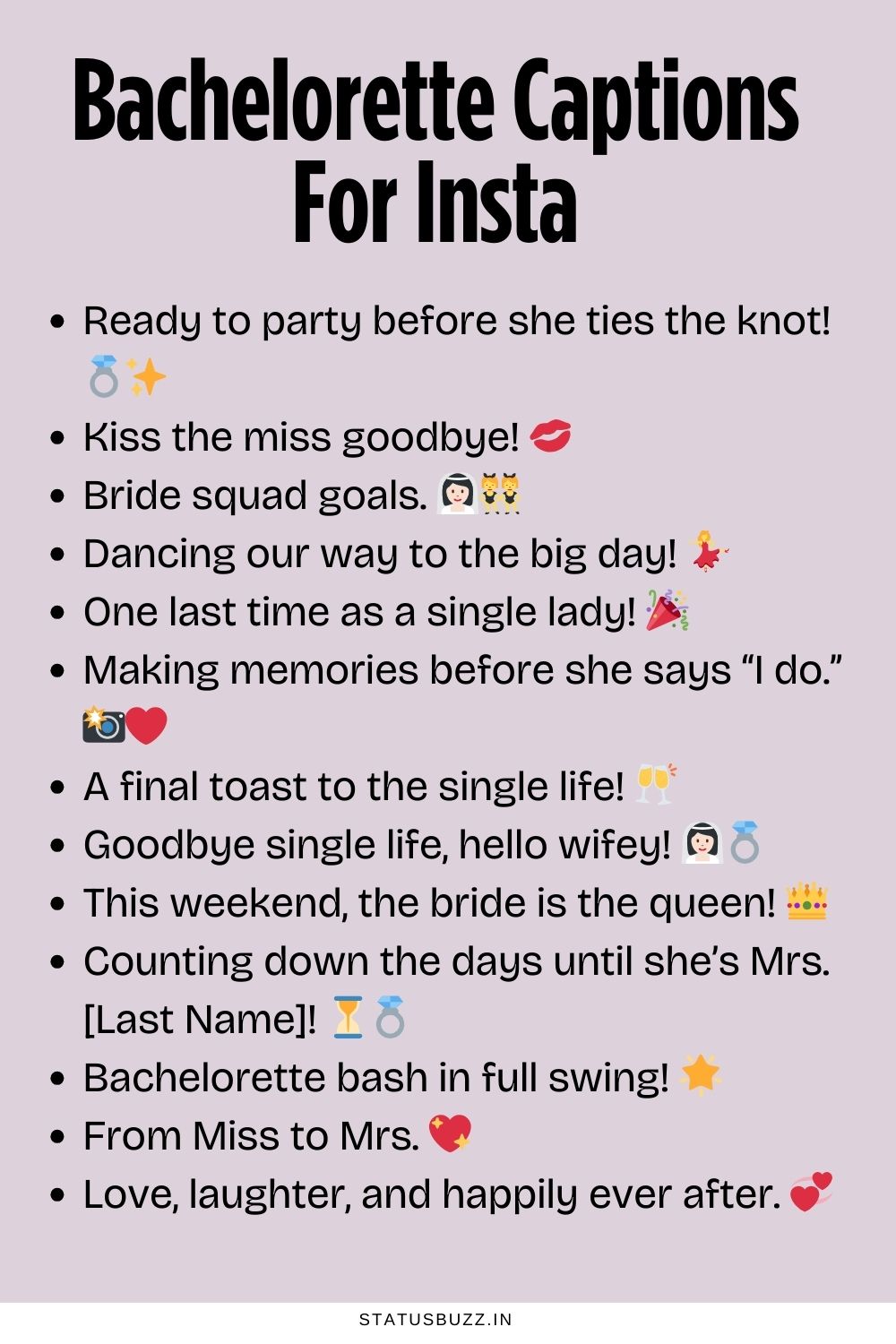 80 Bachelorette Captions For Instagram StatusBuzz