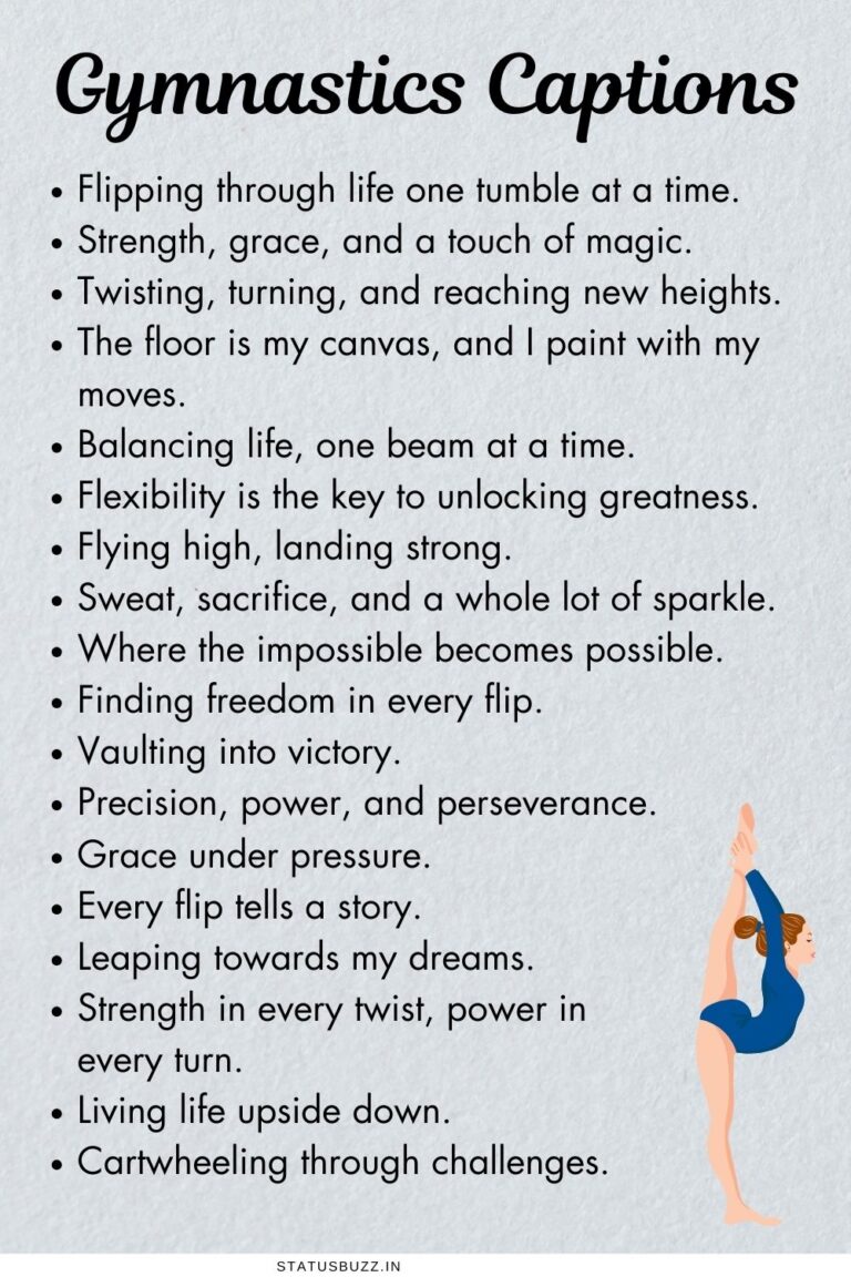 110 Gymnastics Captions & Quotes For Instagram - StatusBuzz