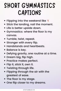 110 Gymnastics Captions & Quotes For Instagram - StatusBuzz