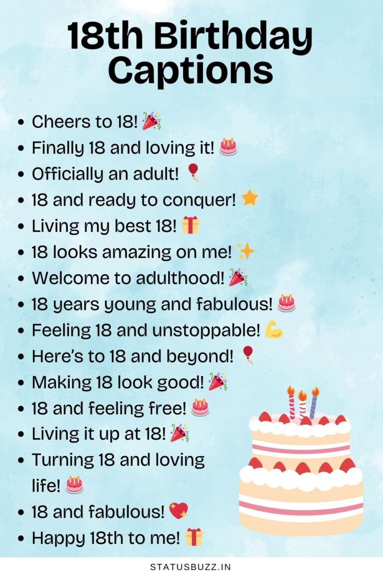 100 Best 18th Birthday Captions - StatusBuzz