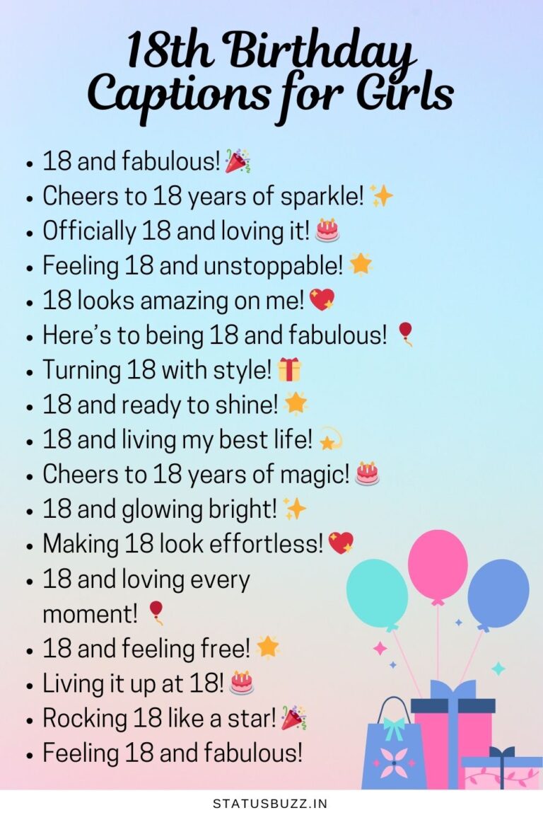 100 Best 18th Birthday Captions - StatusBuzz