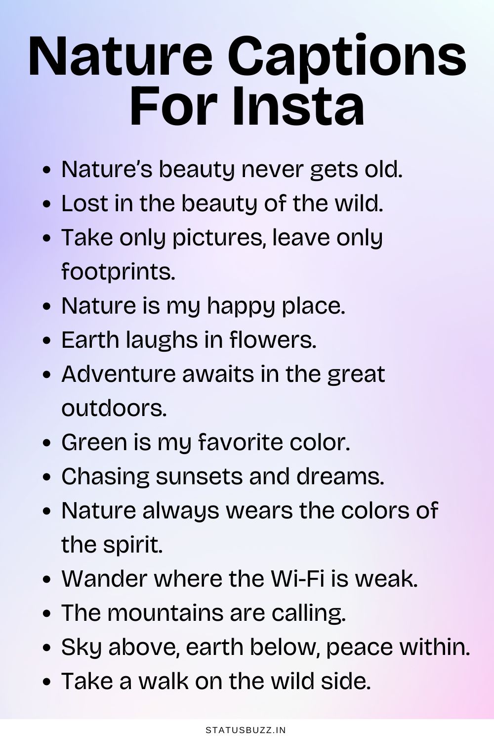 120 Nature Captions For Instagram StatusBuzz 120 Nature Captions For Instagram StatusBuzz