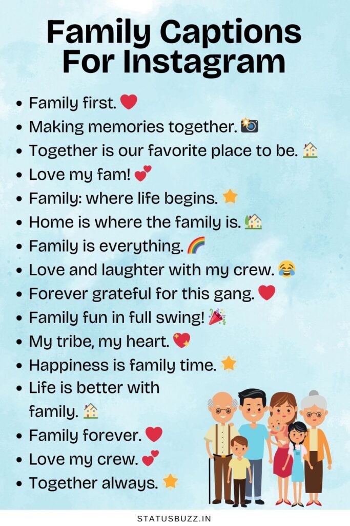 110 Family Captions For Instagram StatusBuzz 110 Family Captions For Instagram StatusBuzz