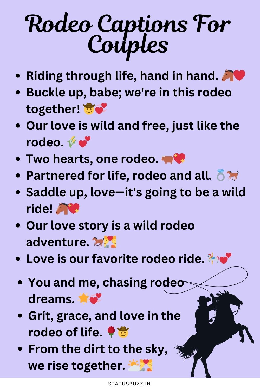 100+ Rodeo Captions & Quotes For Instagram - StatusBuzz