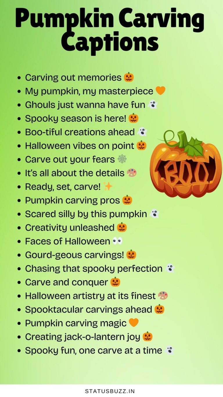 50+ Pumpkin Carving Captions & Quotes - StatusBuzz