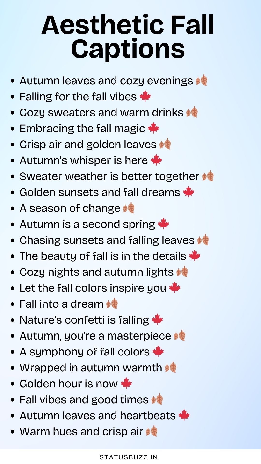 150+ Fall Instagram Captions to Share - StatusBuzz