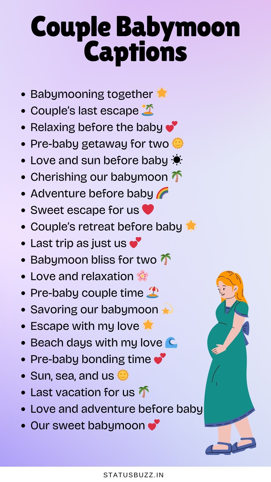 75+ Babymoon Captions & Quotes For Instagram - StatusBuzz