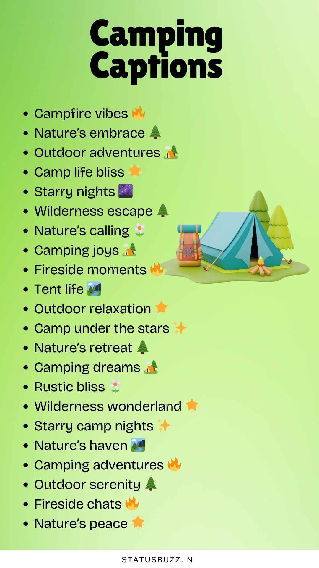 Caption For Camping