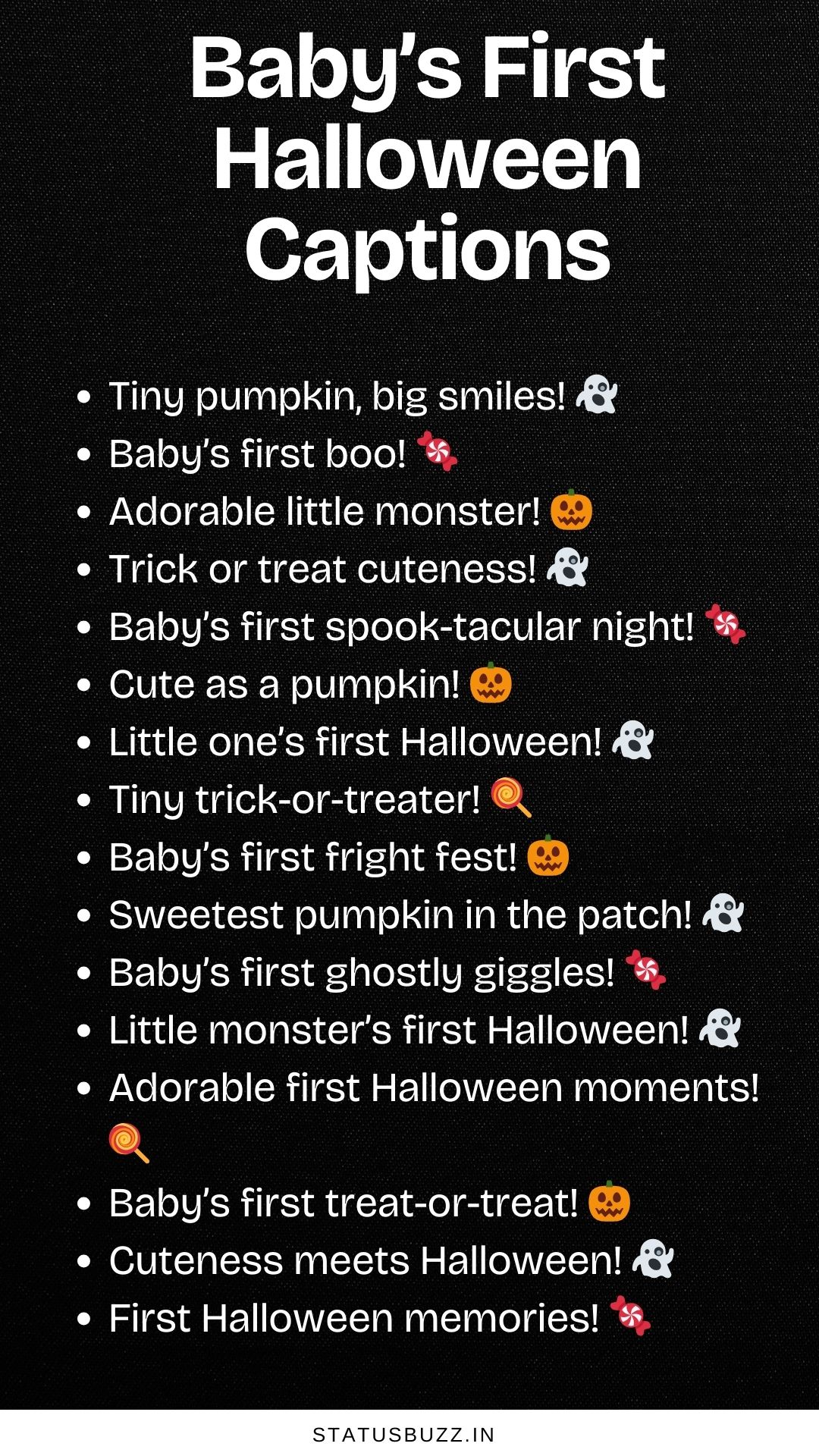 75+ Baby’s First Halloween Quotes & Captions - StatusBuzz