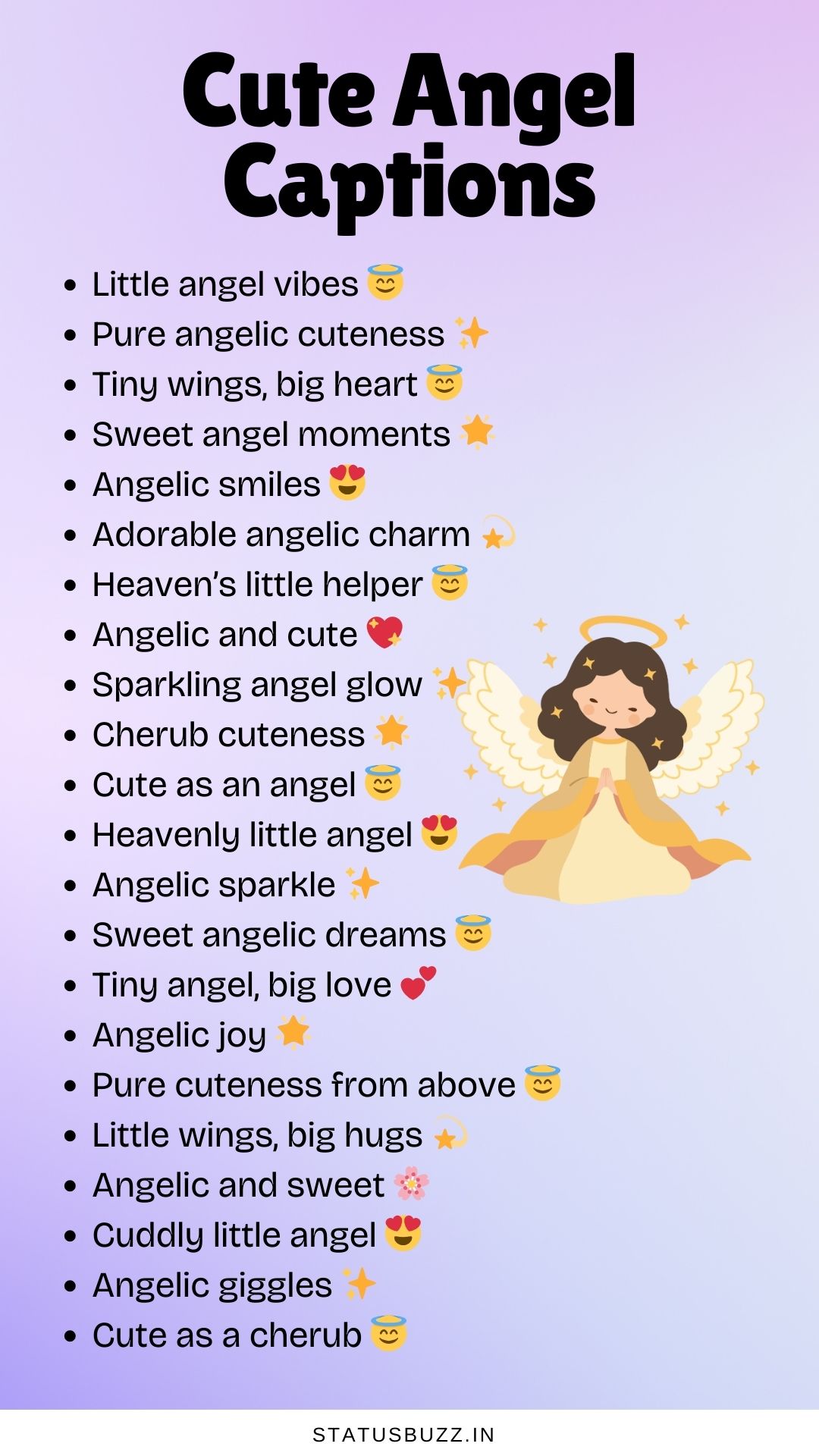 90+ Heavenly Angel Captions Perfect For Instagram - StatusBuzz