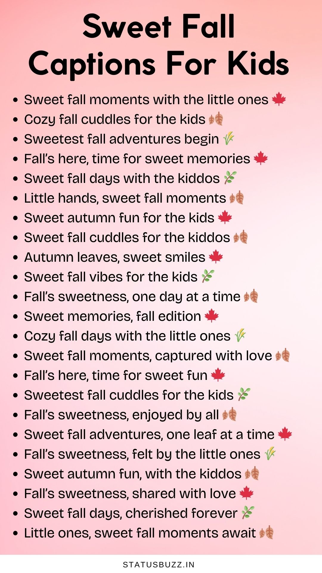100+ Fall Quotes & Captions For Kids - StatusBuzz