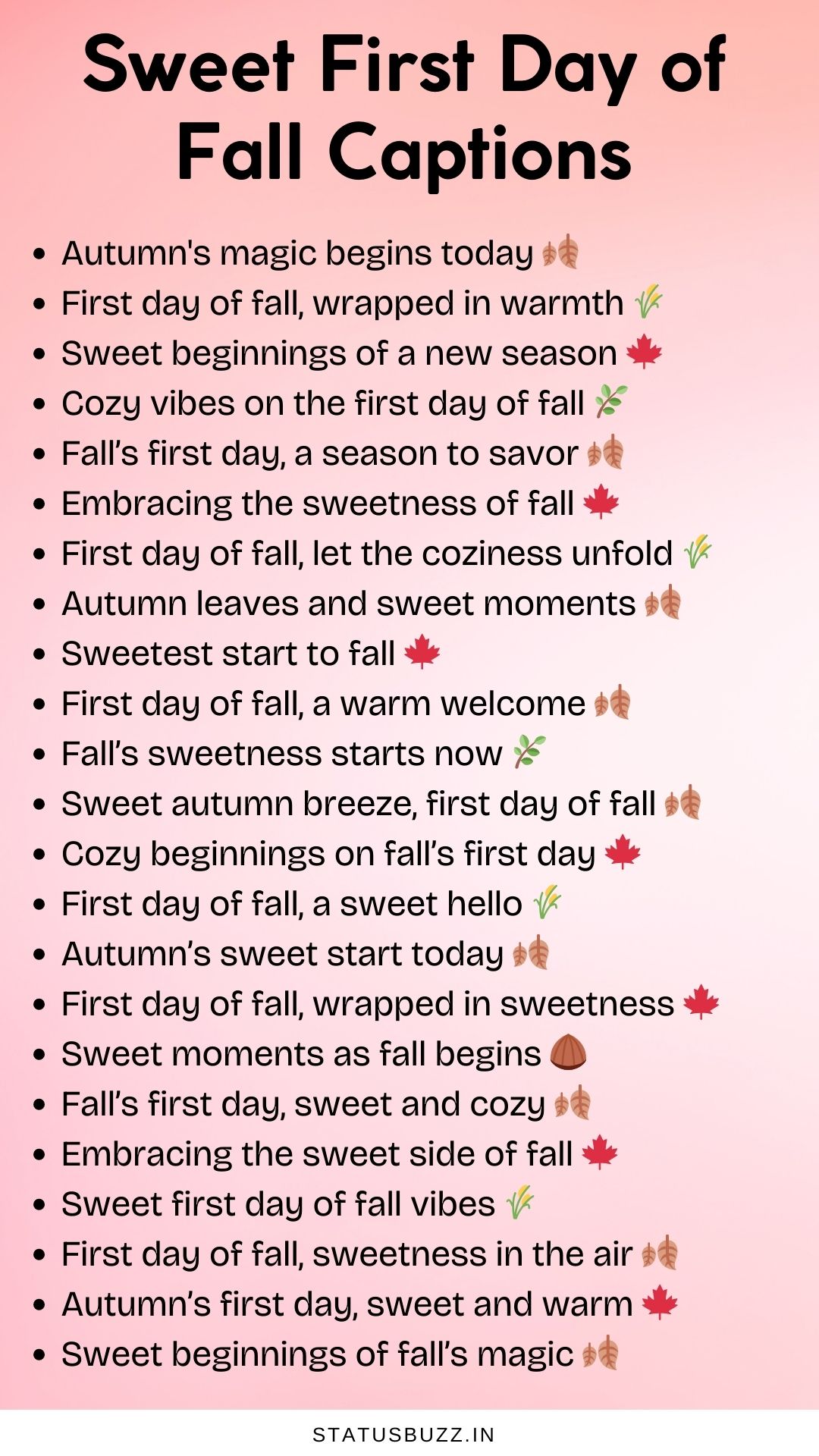 70+ Captions & Quotes For First Day of Fall - StatusBuzz