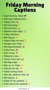 160+ Friday Captions to Kickstart Your Weekend - StatusBuzz