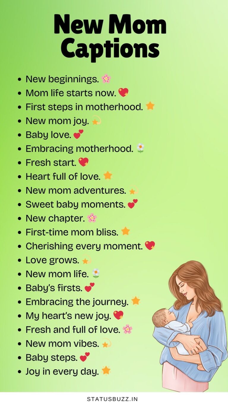 55 New Mom Captions For Instagram Statusbuzz