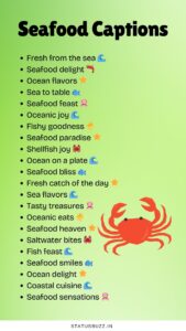 75+ Seafood Captions & Quotes For Instagram - StatusBuzz
