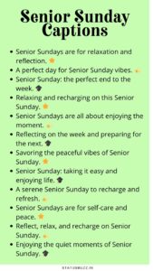 70+ Senior Sunday Captions & Quotes - StatusBuzz
