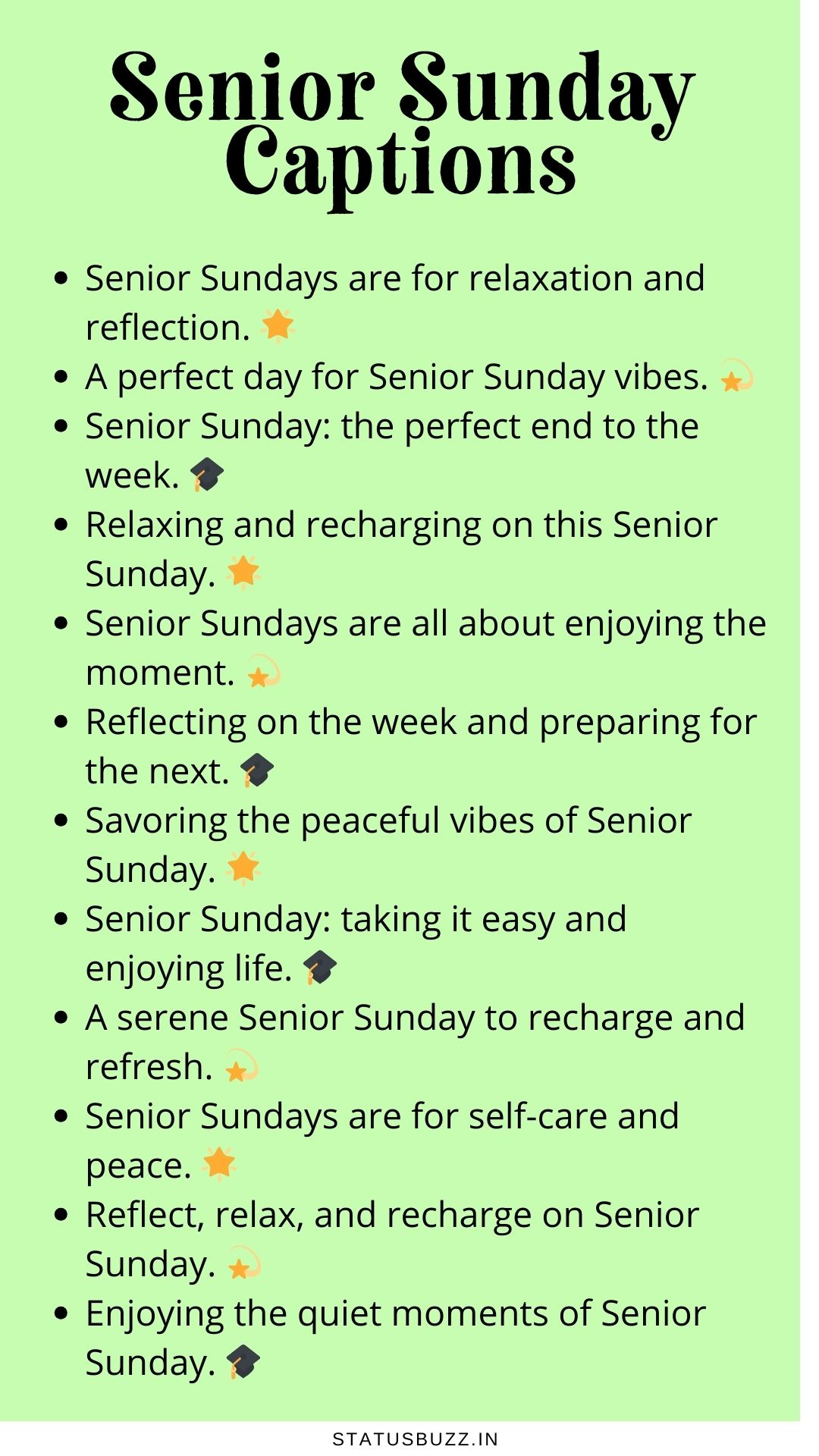70+ Senior Sunday Captions & Quotes - StatusBuzz