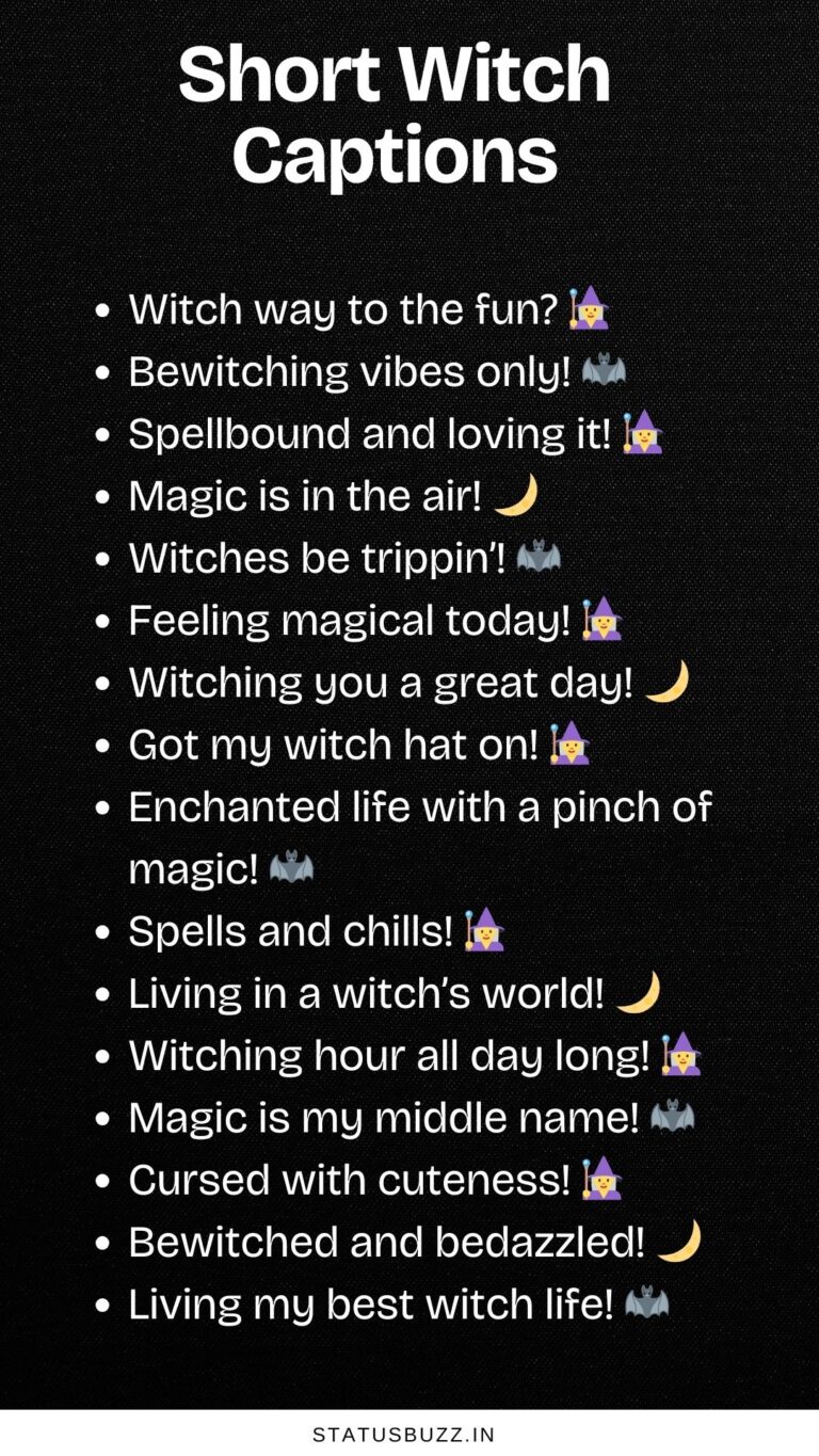 100+ Must-See Witch Captions That Will Cast a Spell on You - StatusBuzz