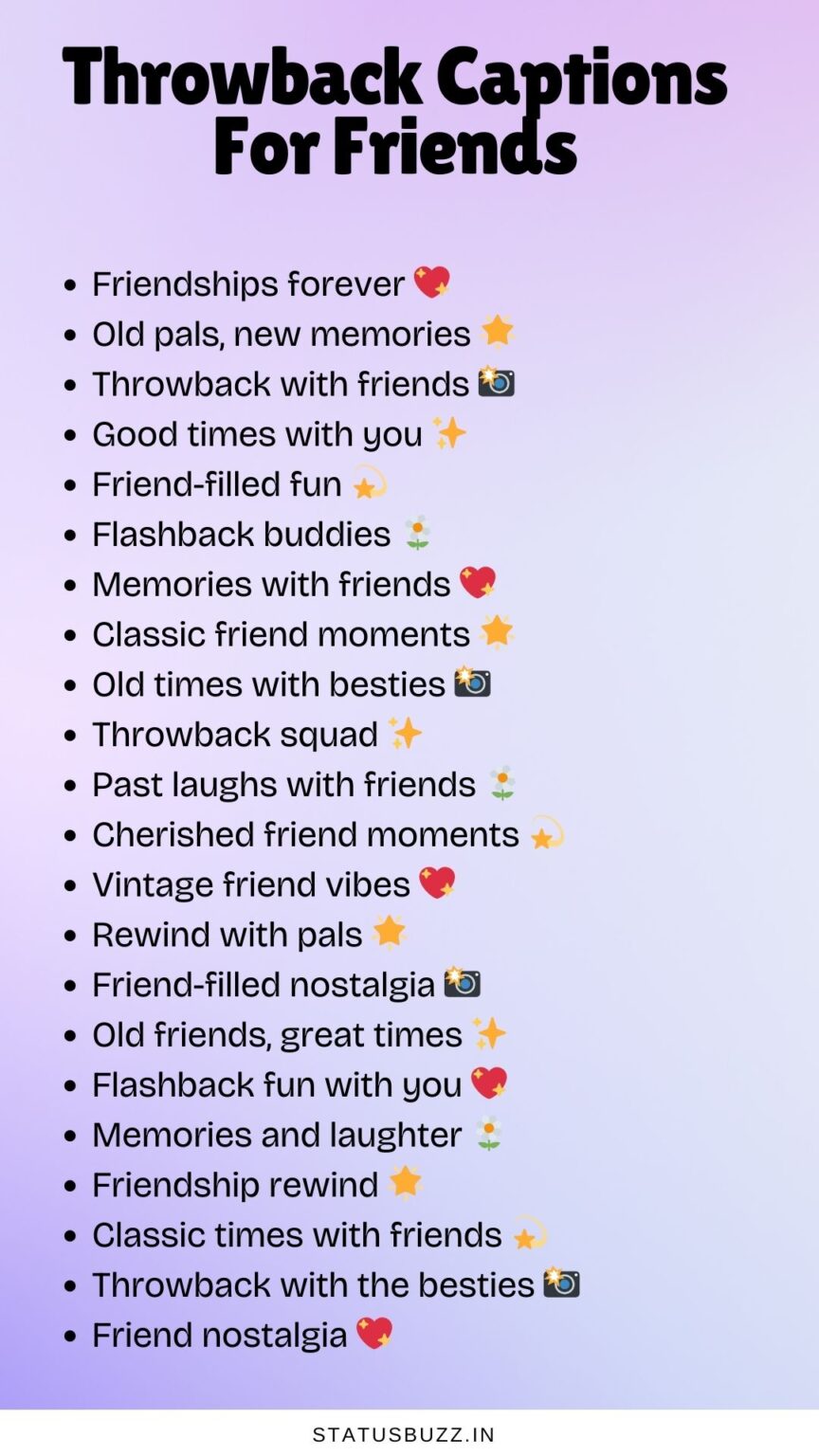 100+ Throwback Captions & Quotes For Instagram - StatusBuzz
