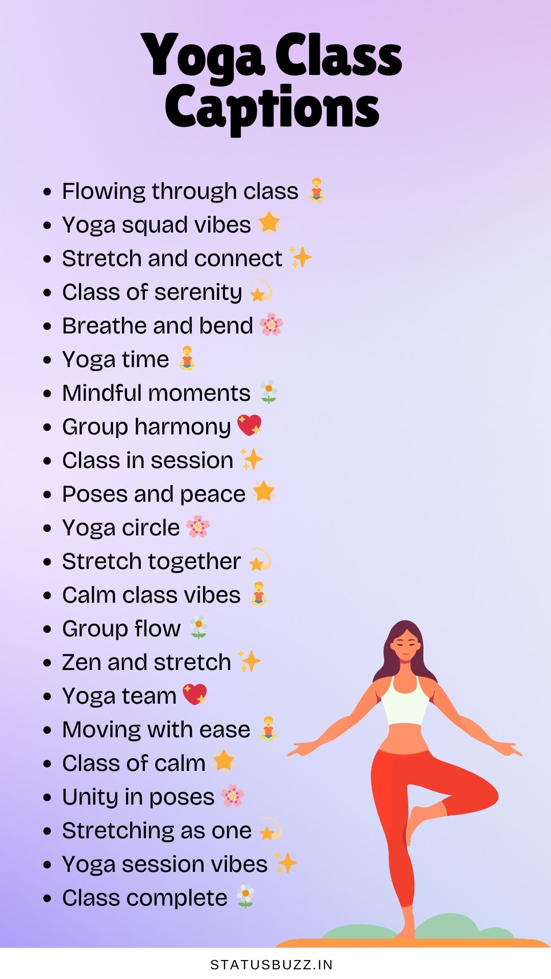 100 Yoga Captions & Quotes For Instagram - StatusBuzz