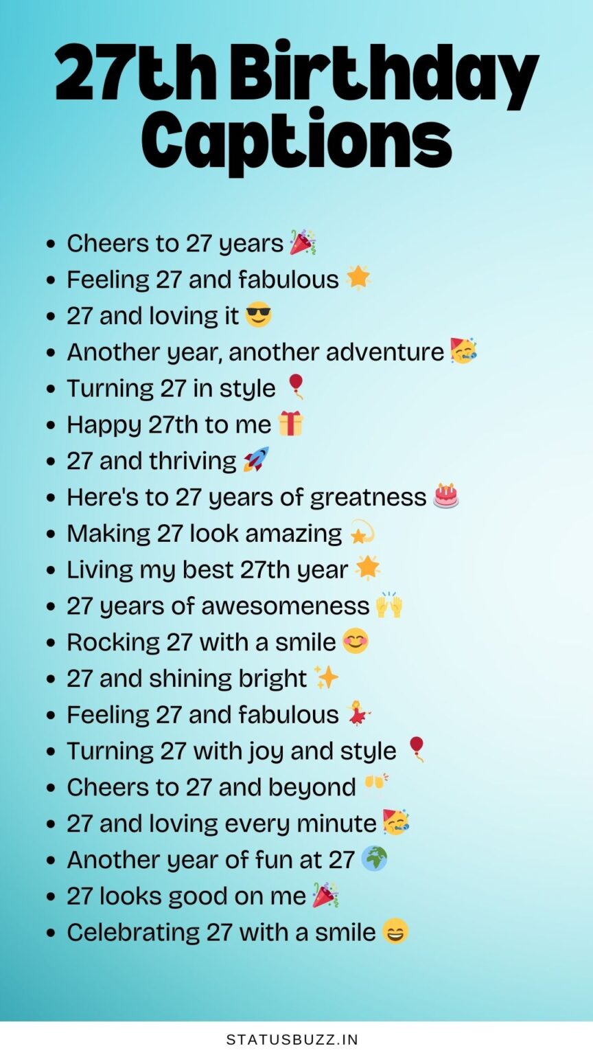 165+ Unique 27th Birthday Wishes - StatusBuzz