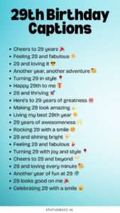 165+ Thoughtful 29th Birthday Wishes - StatusBuzz