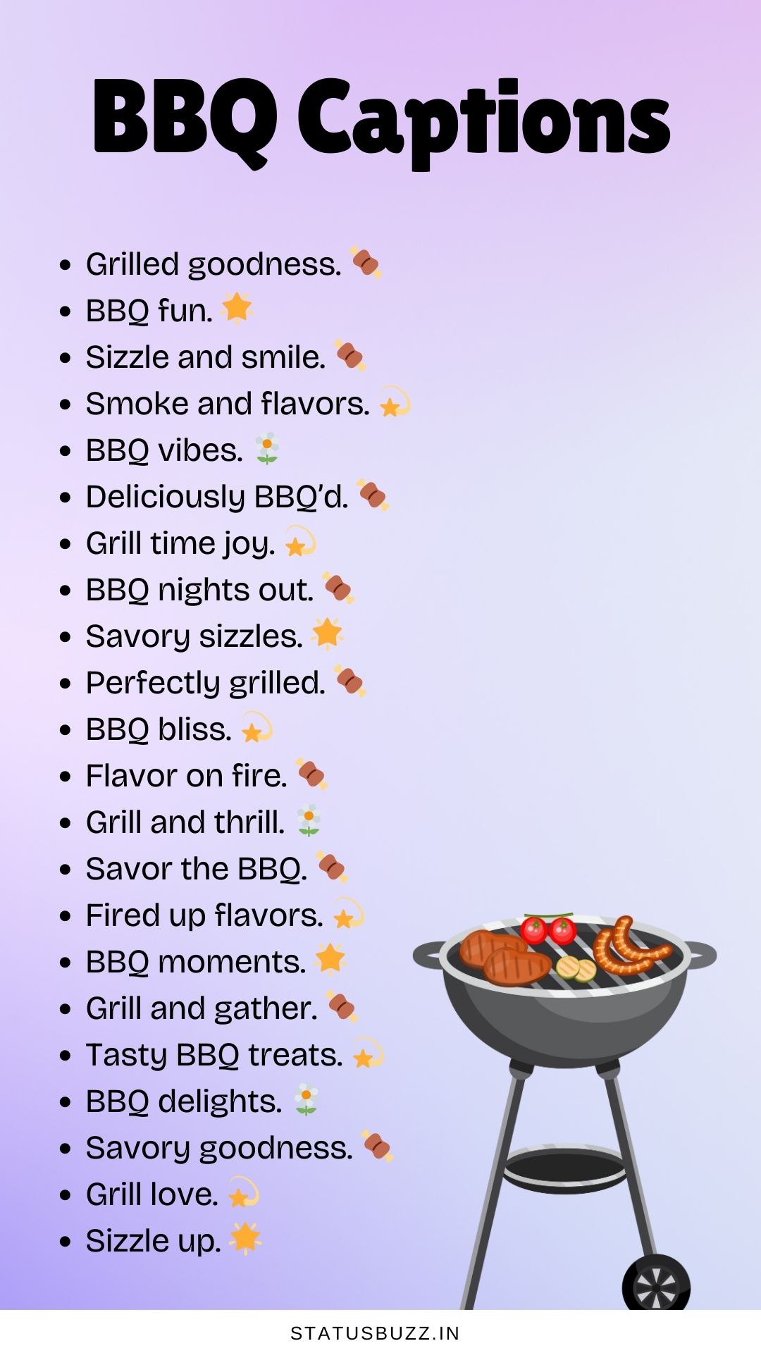 85+ Sizzling Barbeque Captions to Ignite Your Photos - StatusBuzz