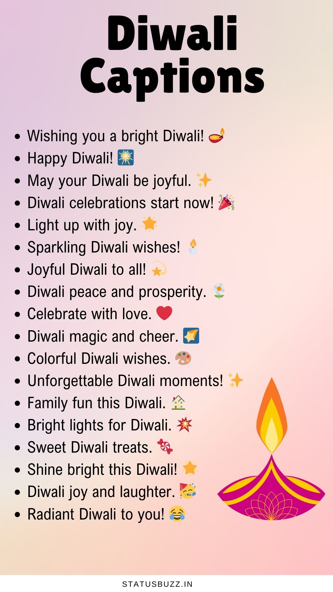 200 Diwali Captions For Instagram StatusBuzz