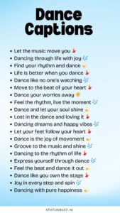 90+ Dance Captions to Make Every Move Count - StatusBuzz