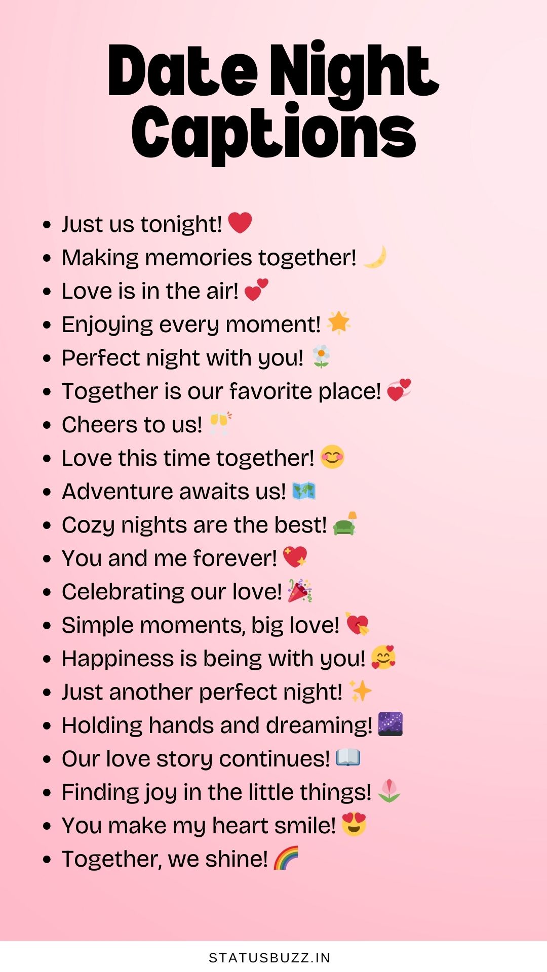 180+ Date Night Captions For Instagram - StatusBuzz