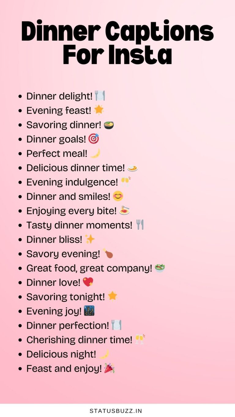 60+ Dinner Captions & Quotes For Instagram - StatusBuzz