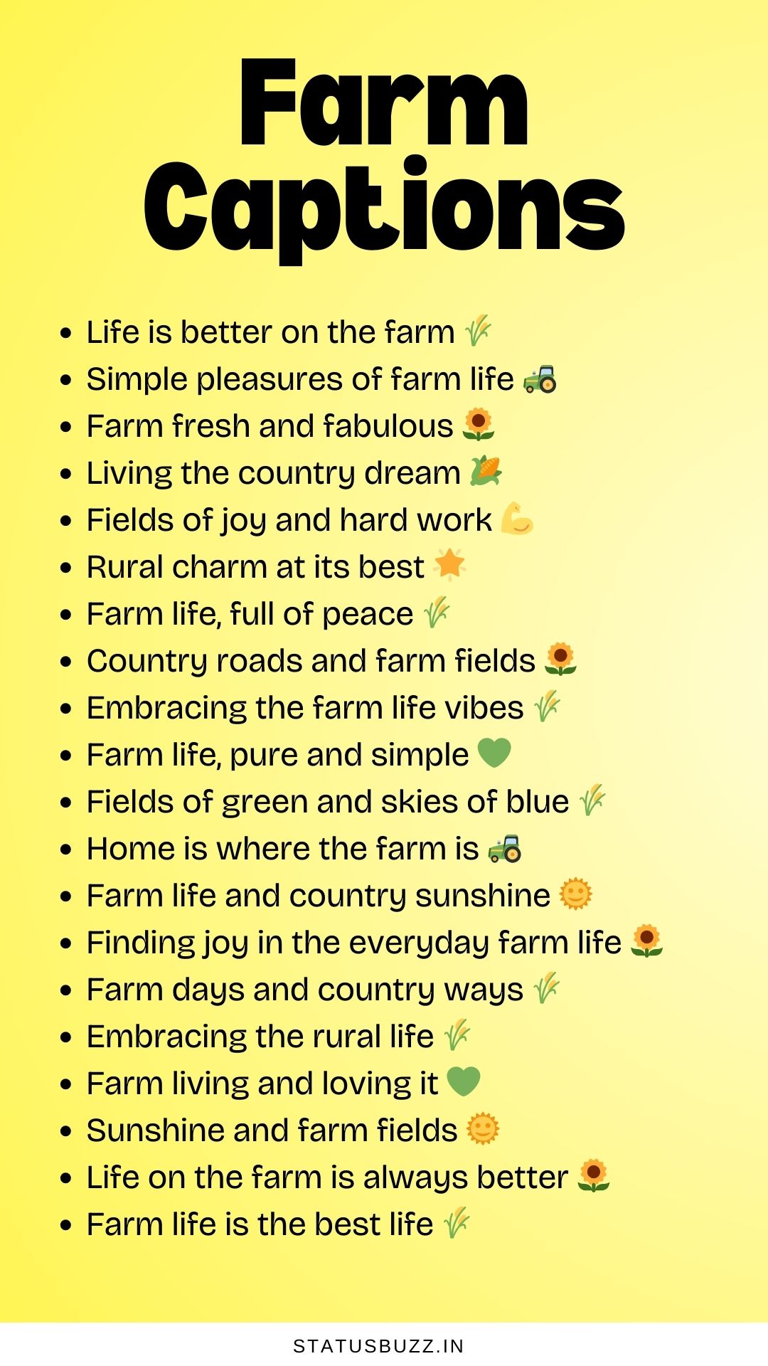 70+ Farm Captions to Highlight Your Rural Adventures - StatusBuzz