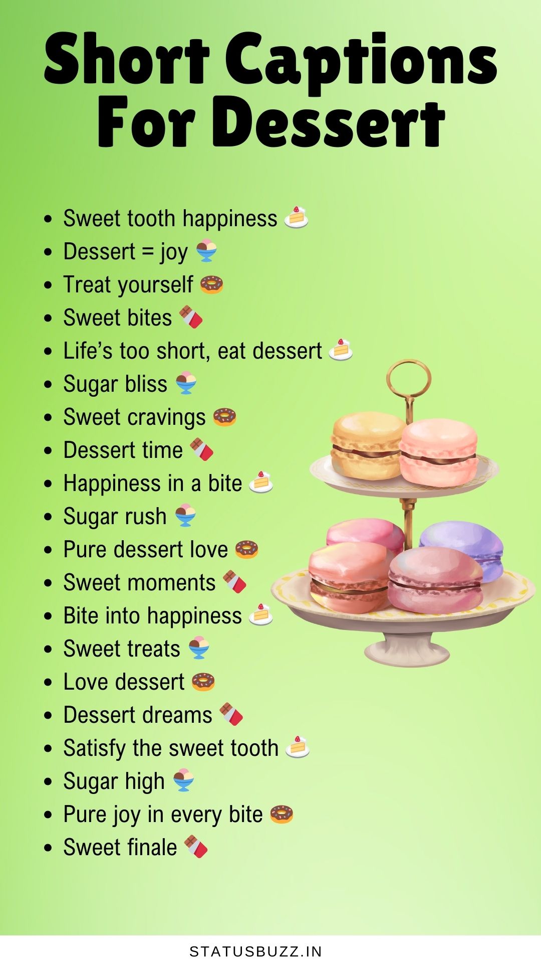 200+ Dessert Captions & Quotes For Instagram - StatusBuzz