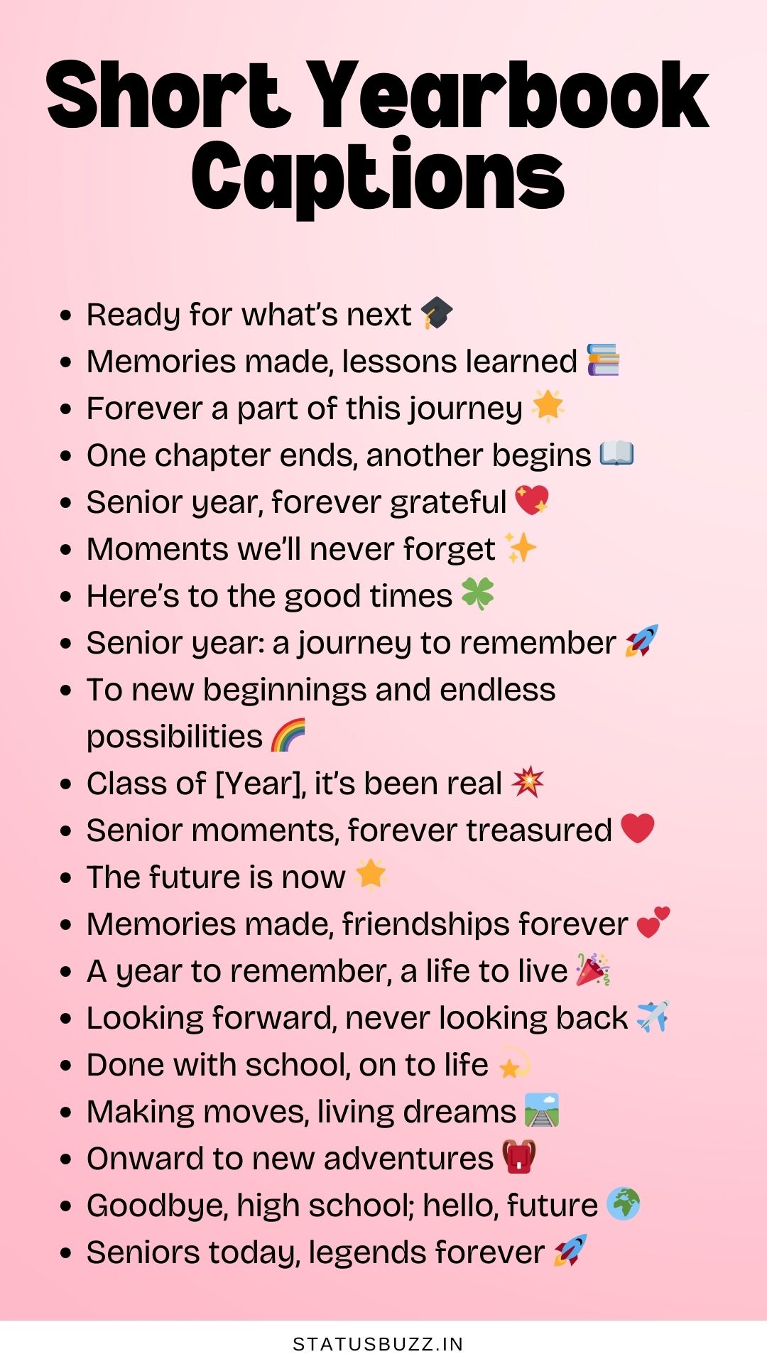 150+ Yearbook Quotes & Captions Ideas - StatusBuzz