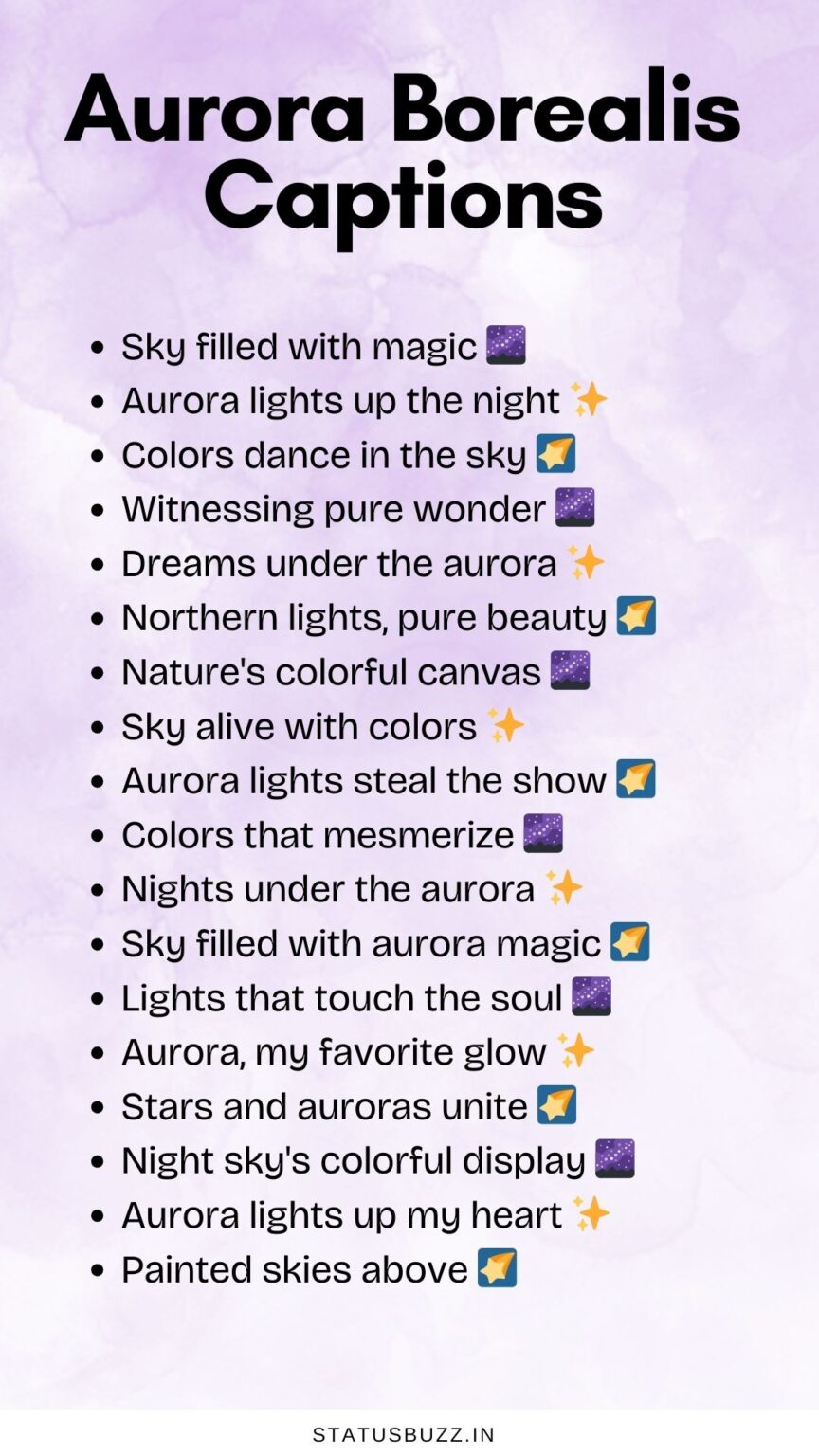 90+ Northern Lights Captions & Quotes For Instagram - StatusBuzz