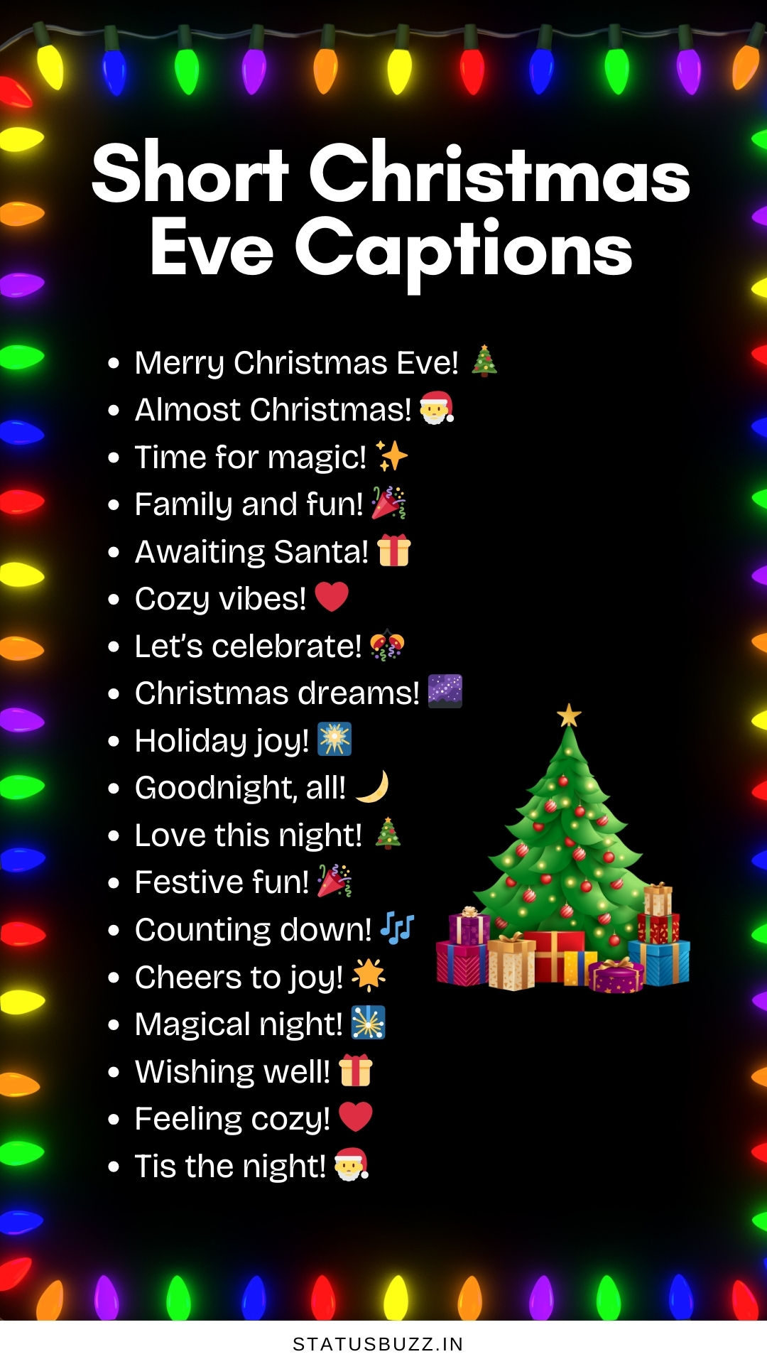 180+ Christmas Eve Captions, Wishes & Quotes - StatusBuzz