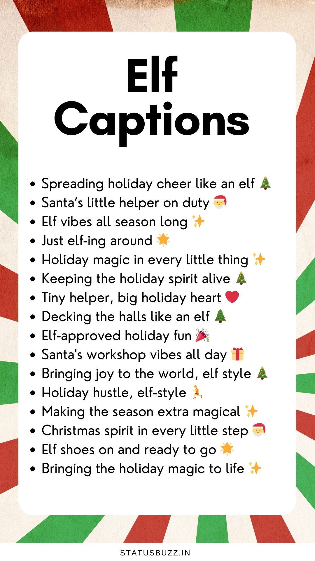 85+ Elf Captions & Quotes For Instagram - StatusBuzz