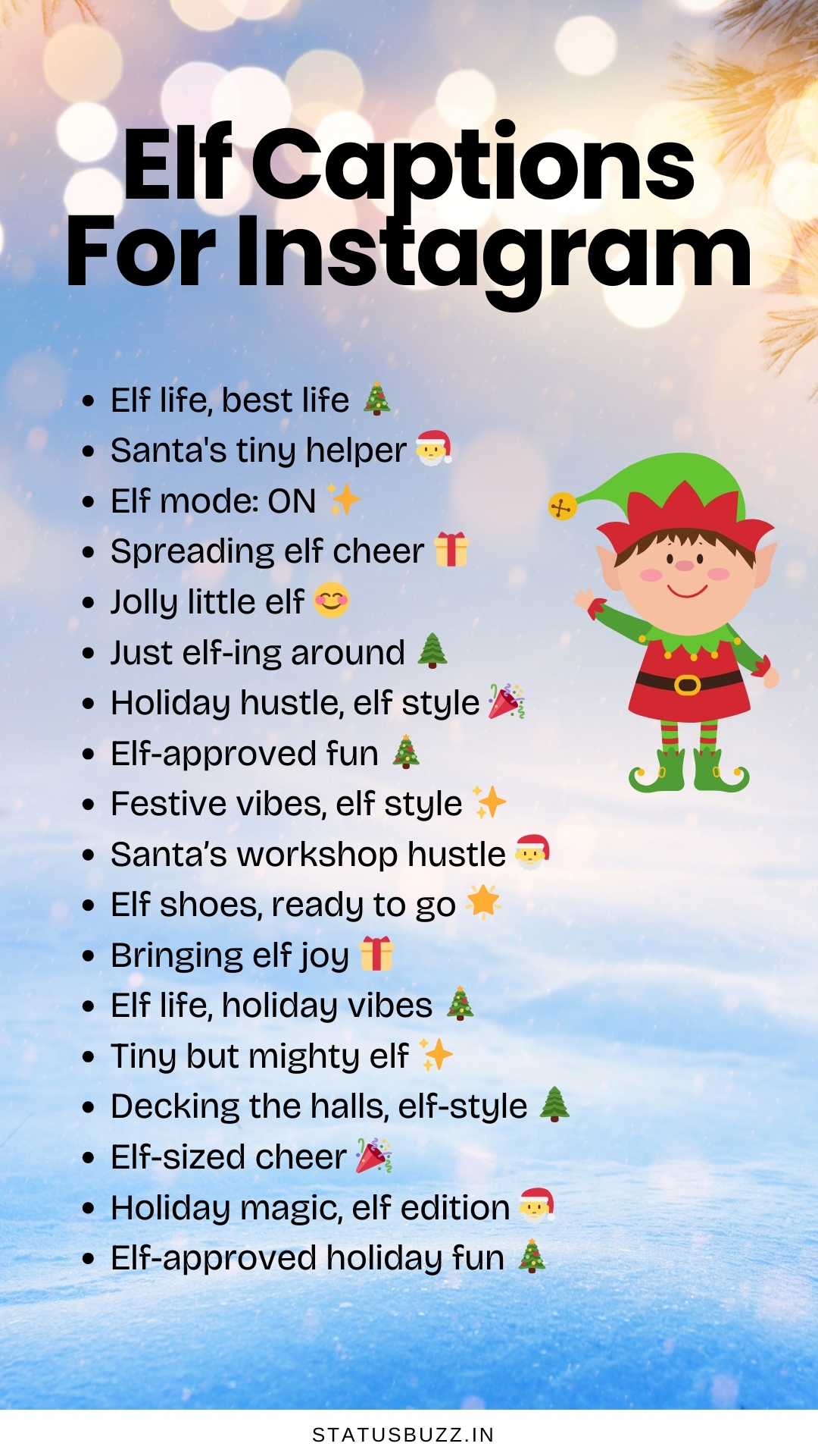 85+ Elf Captions & Quotes For Instagram - StatusBuzz