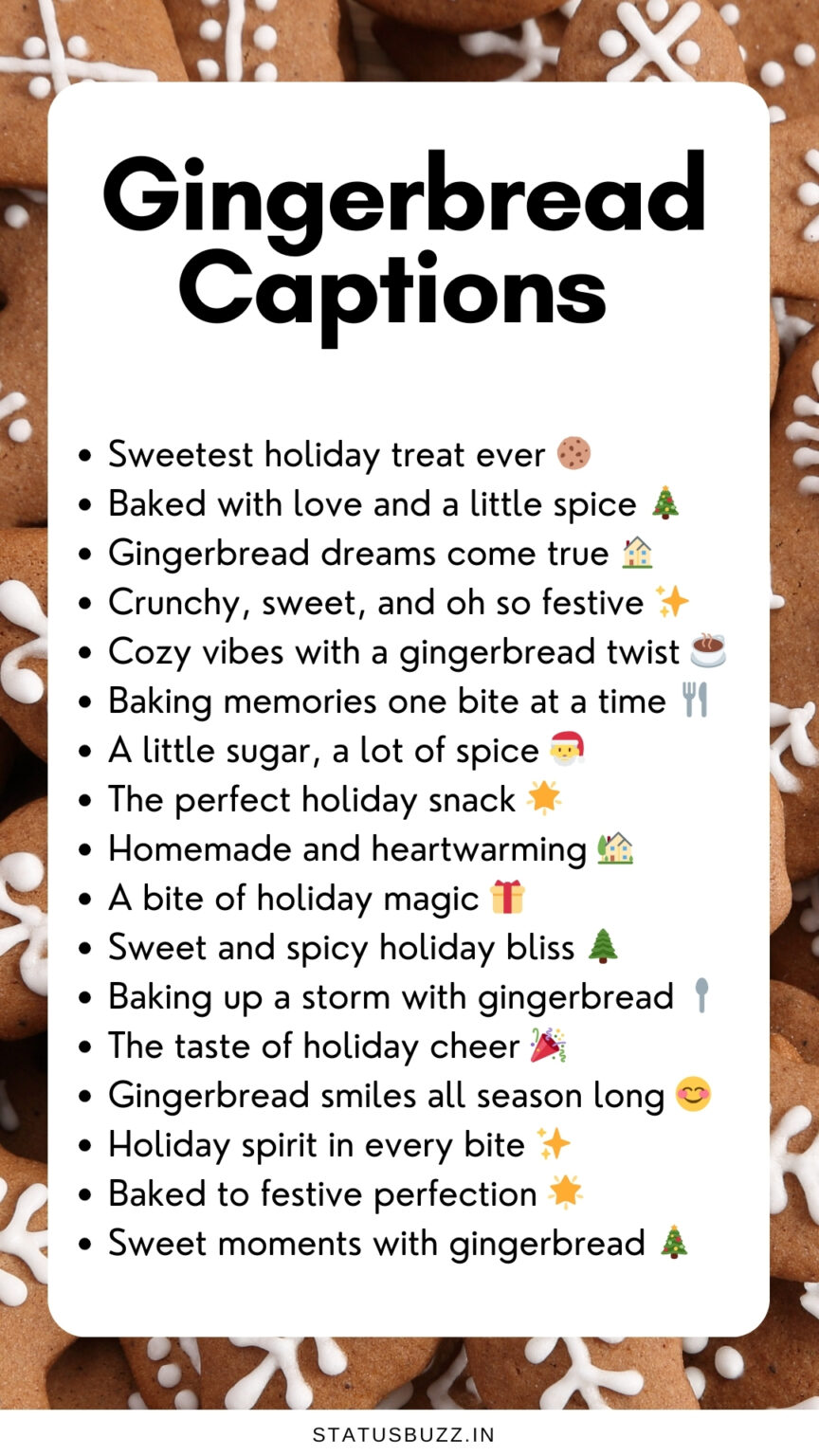 120+ Gingerbread Captions & Quotes For Instagram - StatusBuzz